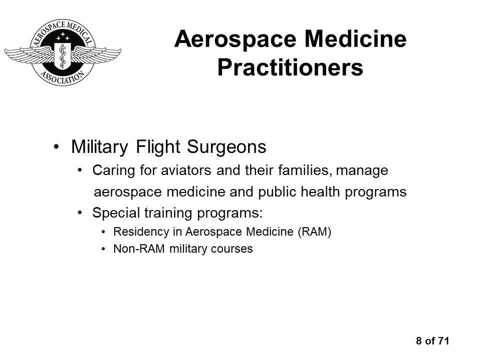 What is Aerospace Medicine? - Aerospace Medical Association